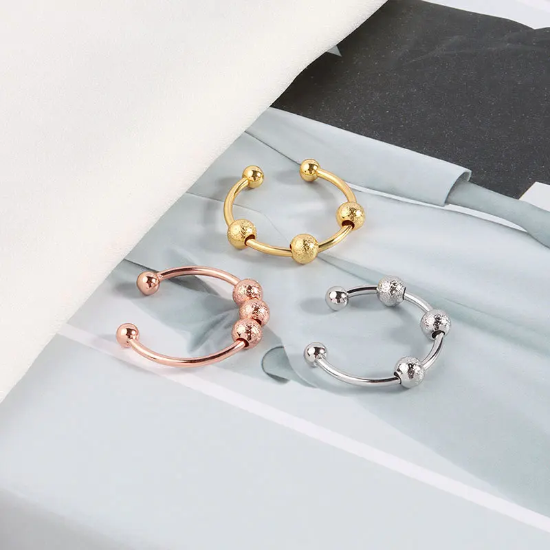 Rotate-Freely-Anti-Stress-Anxiety-Adjustable-Ring-For-Women-Diy-Beads ...