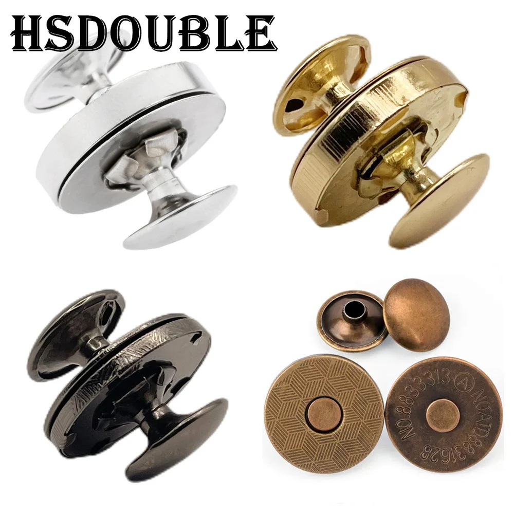 10-Sets-Metal-Double-Rivet-Magnetic-Clasps-Buttons-Fastener-Bag-Press ...