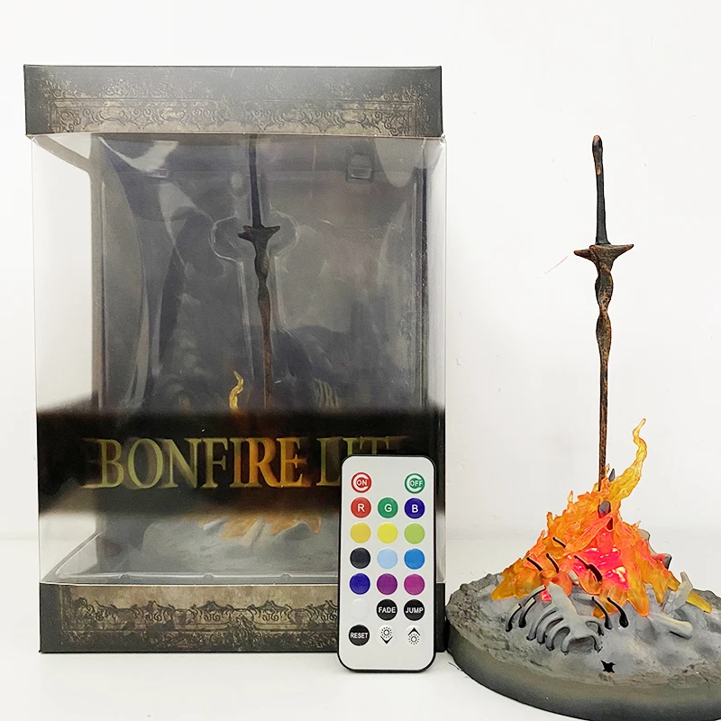23CM Dark Souls Action Figure Fire Glowing Sword LED ILLUMINATION ...