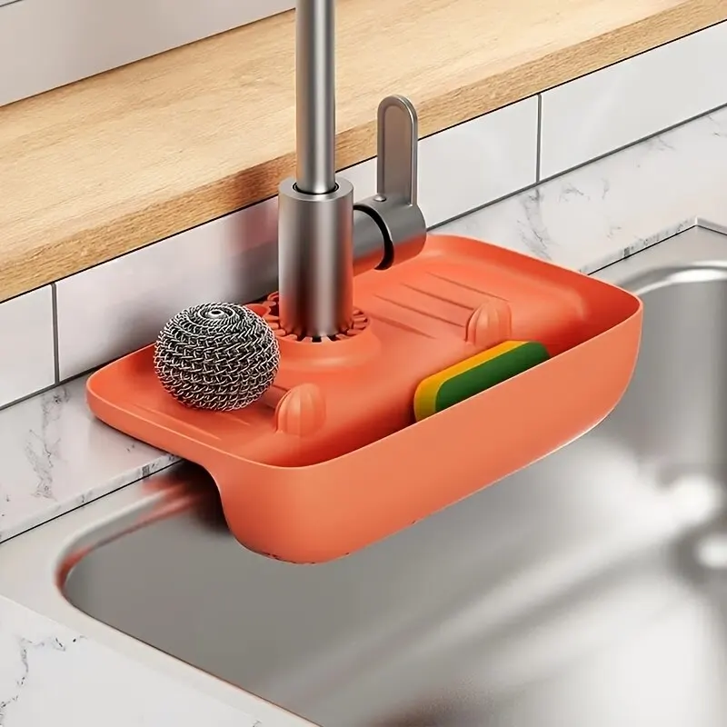 Household-Silicone-Sink-Drain-Rack-Faucet-Splash-Proof-Drain-Rack-Water ...