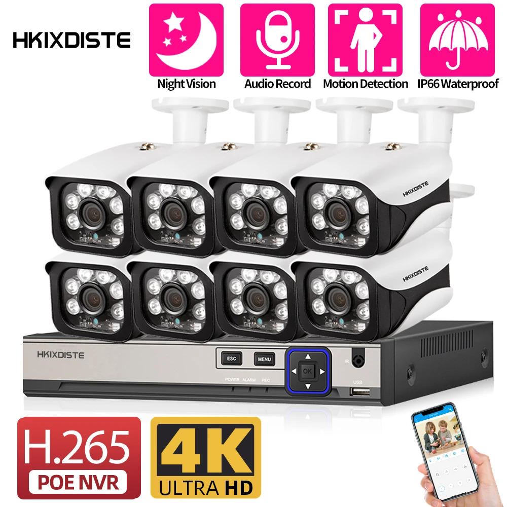 CCTV-Camera-Security-System-Kit-4K-8CH-NVR-Outdoor-Waterproof-POE-IP ...