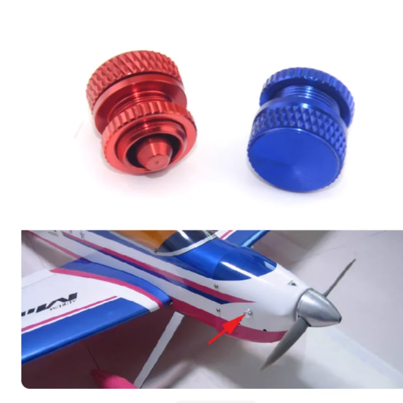 KUZA Aluminum Fuel Filler Dot Plug Pipe Port for RC Aircraft Smoking ...