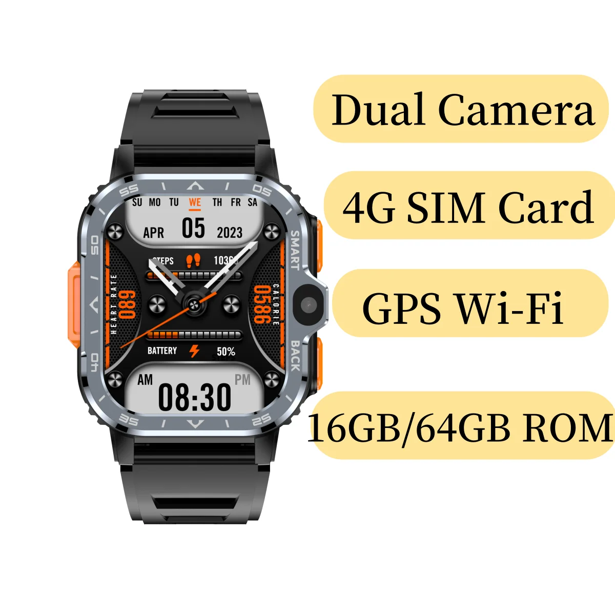 PGD-5G-4G-NET-Smartwatch-GPS-WIFI-HD-Dual-Camera-Android-System-16G-64G ...