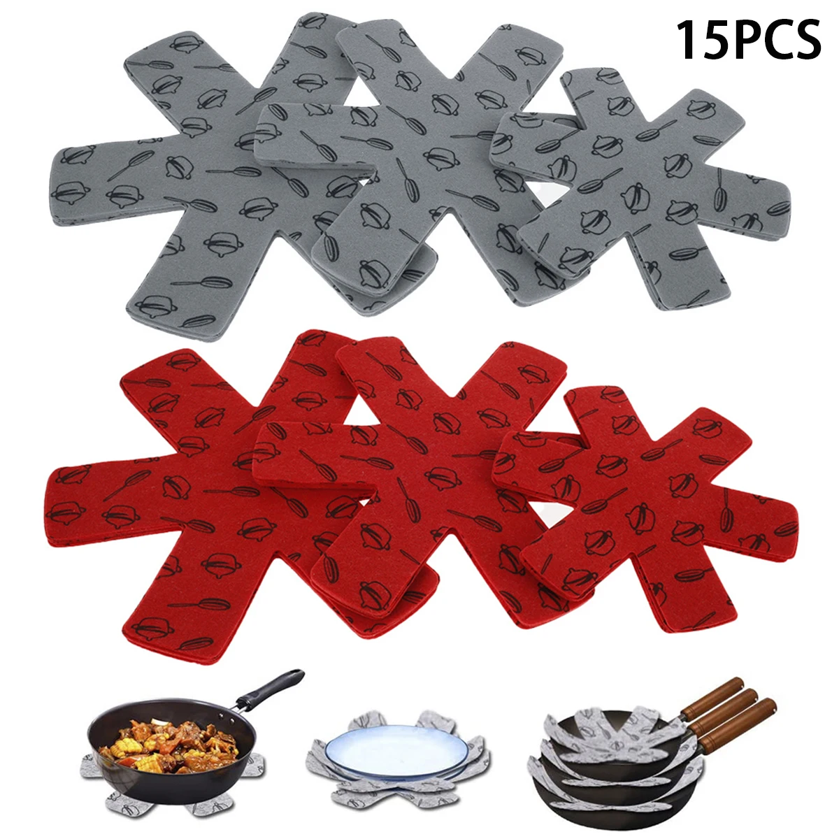 15-12Pcs-Pot-Pan-Protectors-Non-stick-Divider-Pads-Prevent-Scratching ...