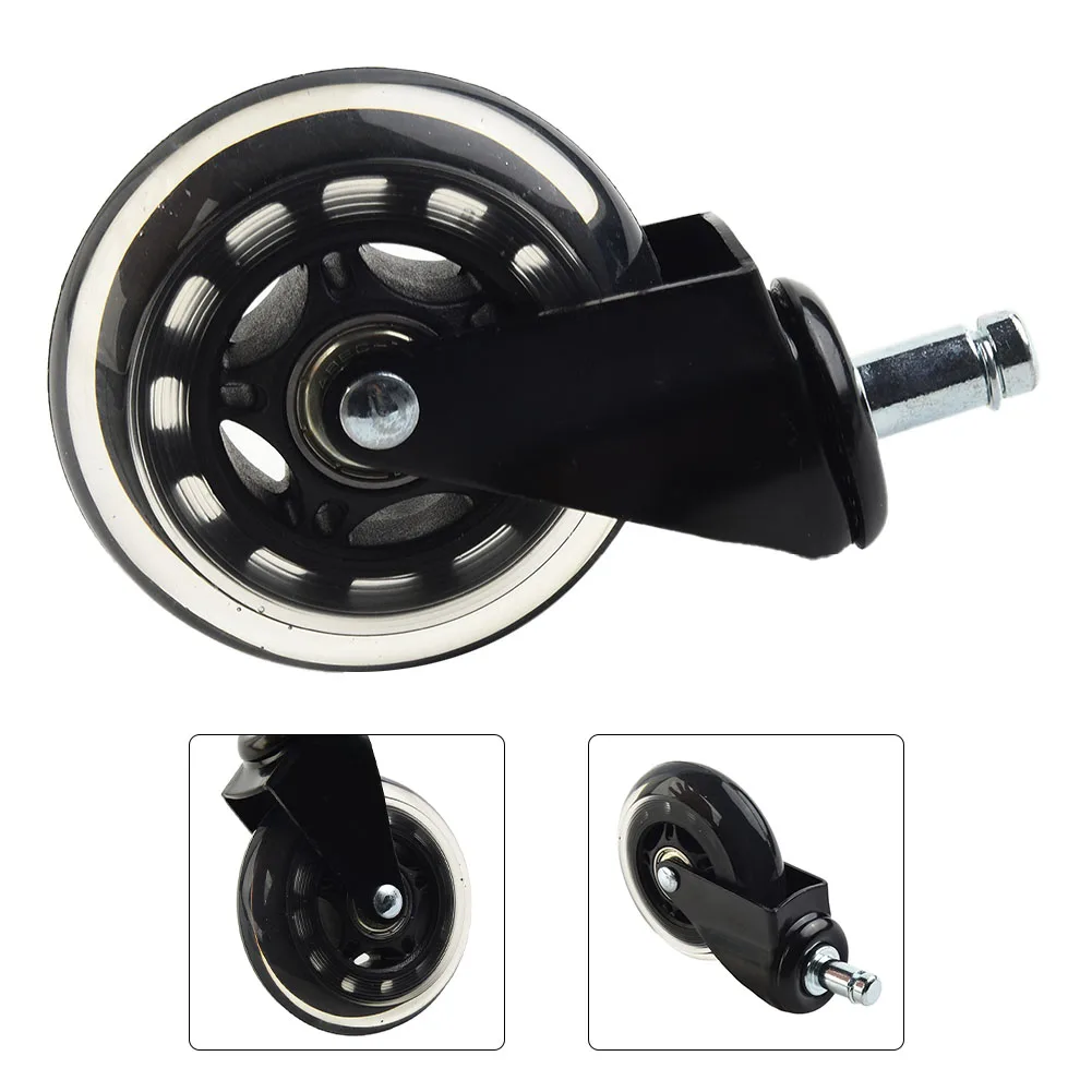 1PC Office Chair Caster Wheels 3 Inch Swivel Rubber Caster Wheels ...