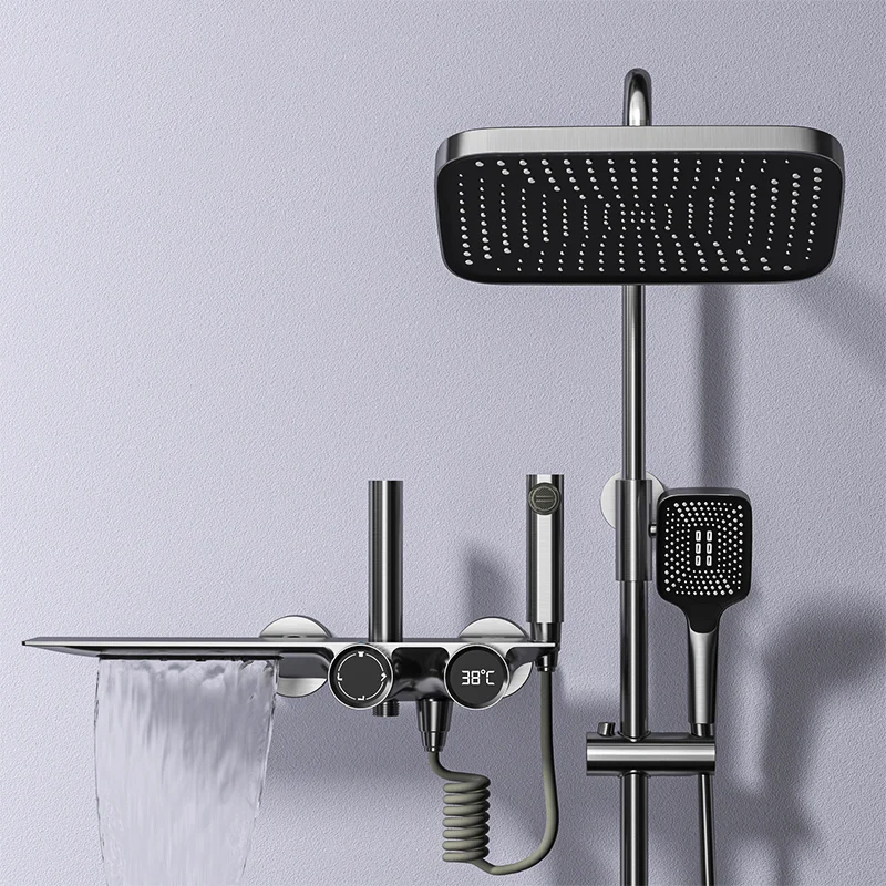 Household-display-Shower-Set-copper-shower-set-supercharged-waterfall ...