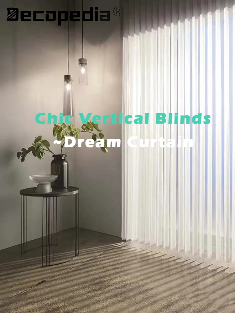 Decopedia Dream Curtain Vertical Blinds Fancy Sheer Fabric Vertical ...