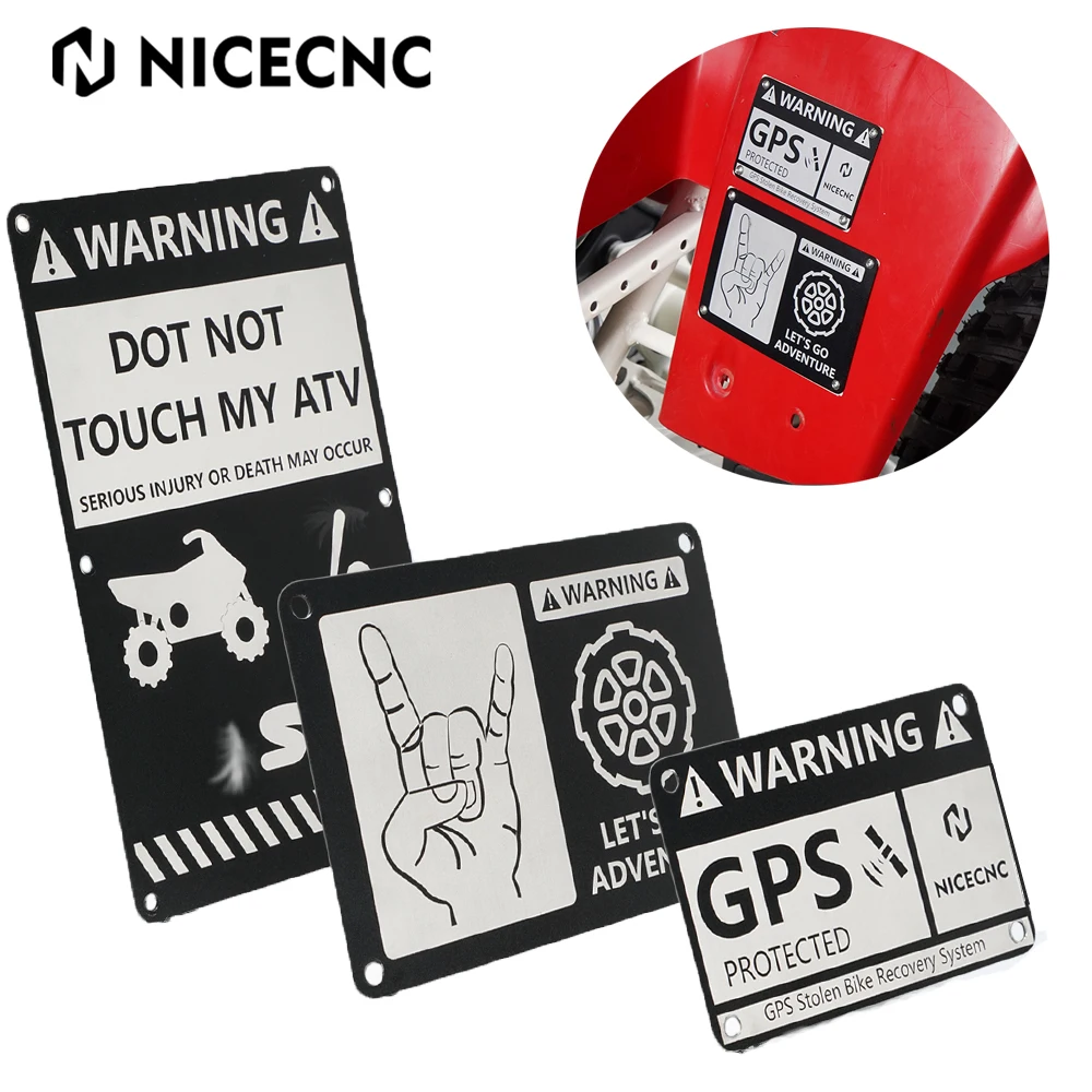 NICECNC ATV 3PCS Fender Warning Tags Kit Danger Notice For Yamaha ...