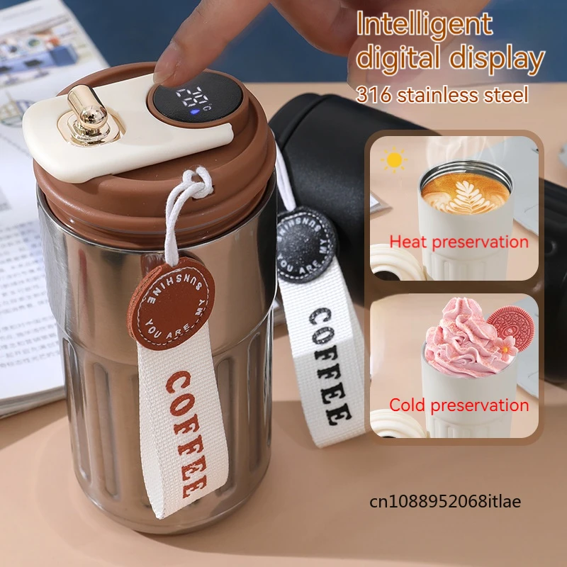 Intelligent-Digital-LED-Temperature-Display-Coffee-Cup-Stainless-Steel ...