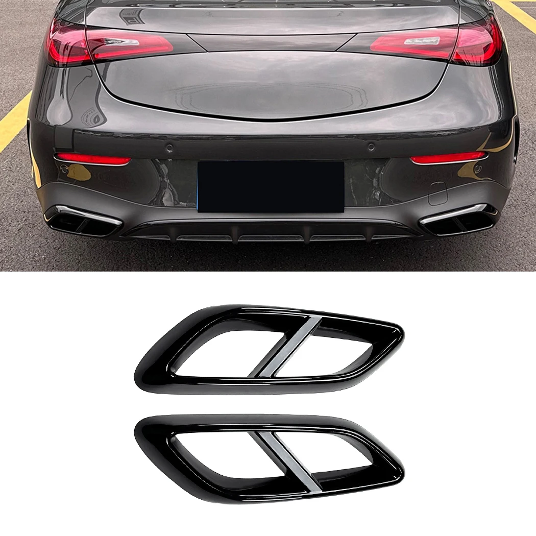 Car Rear Dual Exhaust Muffler End Pipe Sticker End Tip For Mercedes ...