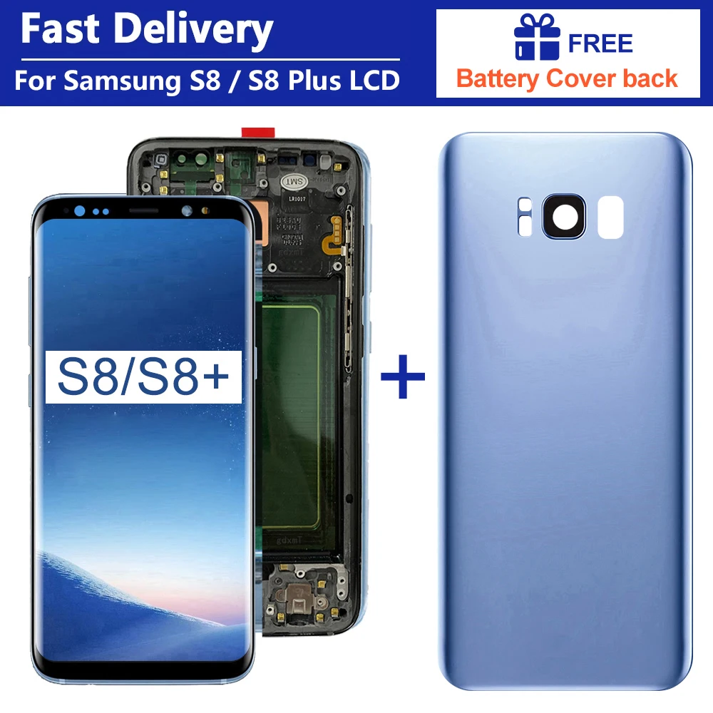Tested S8 LCD with frame For Samsung S8 plus G955fd G955F G955 Lcd ...