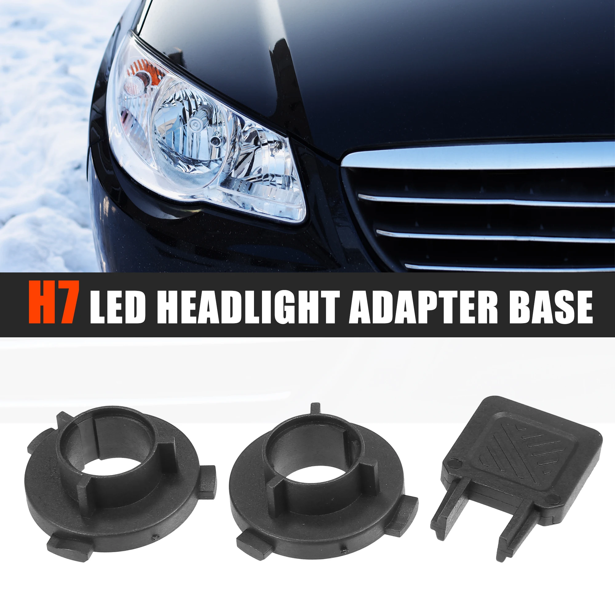 UXCELL 1 Set Car H7 LED Headlight Adapter Bases with Key Replace for ...
