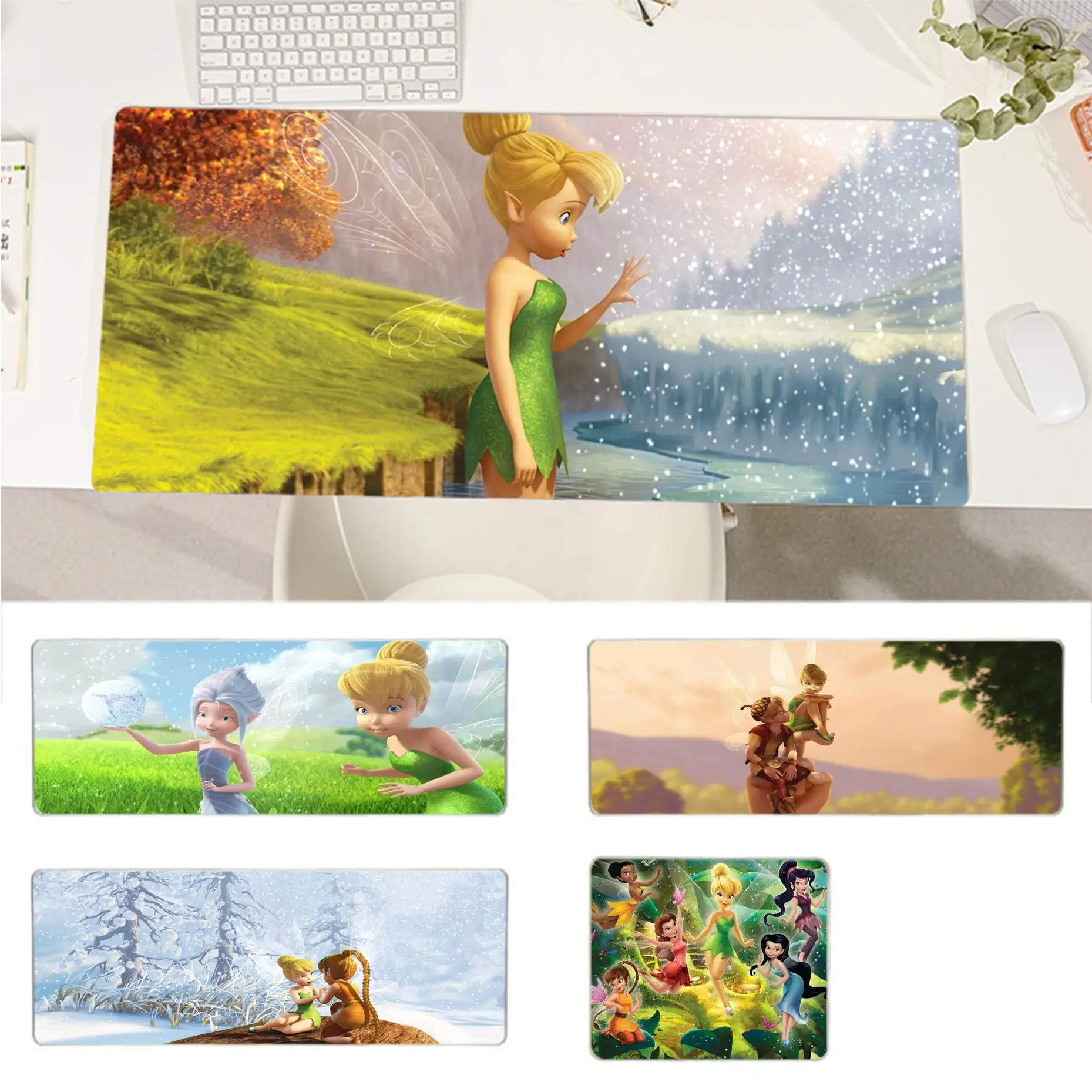 Disney Tinker Bell Cool Fashion Gaming Player Desk Laptop Rubber Mouse ...