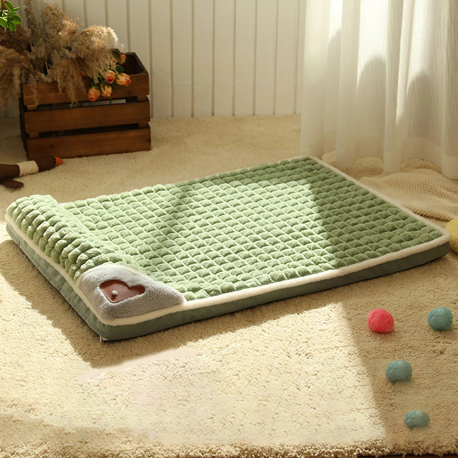 Winter-Dog-Bed-Washable-Plush-Dog-Bed-Platform-Dog-Bed-Anti-Slip-Kennel ...