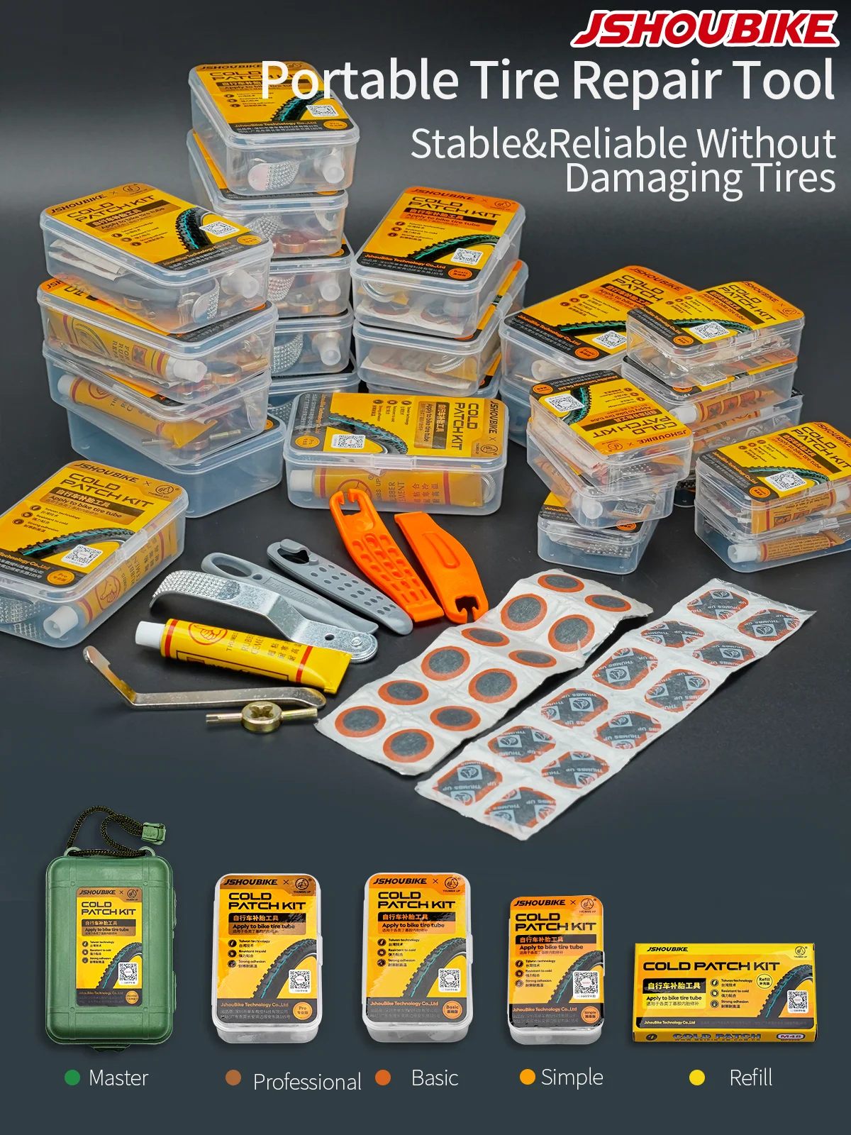 JSHOUBIKE-Portable-Bicycle-Tire-Repair-Kits-MTB-Cycling-Flat-Tyre ...
