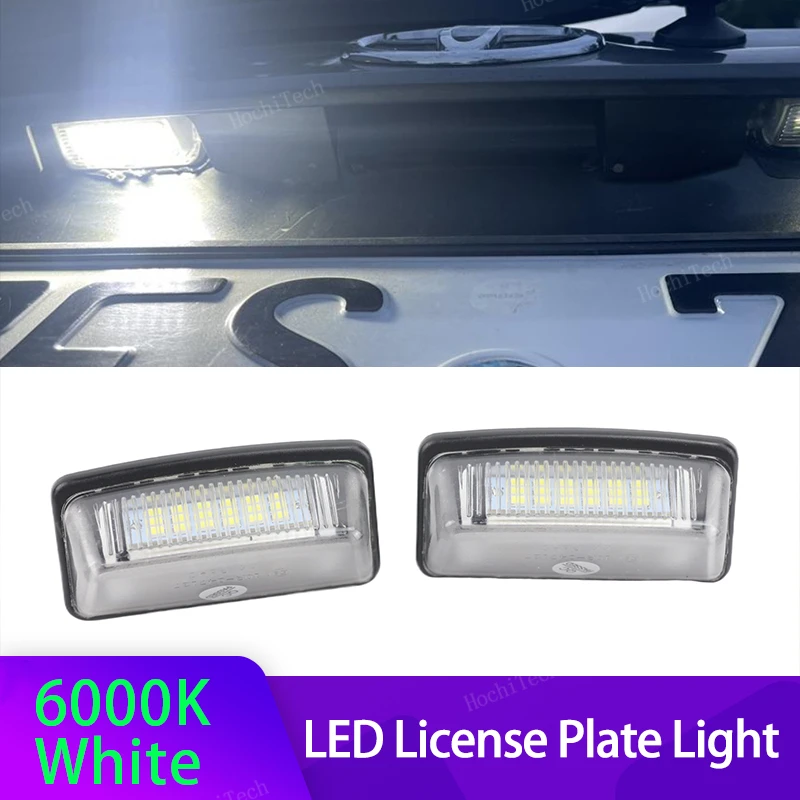 2Pcs License Plate Light For Toyota Alphard Wish Noah Voxy Estima ...