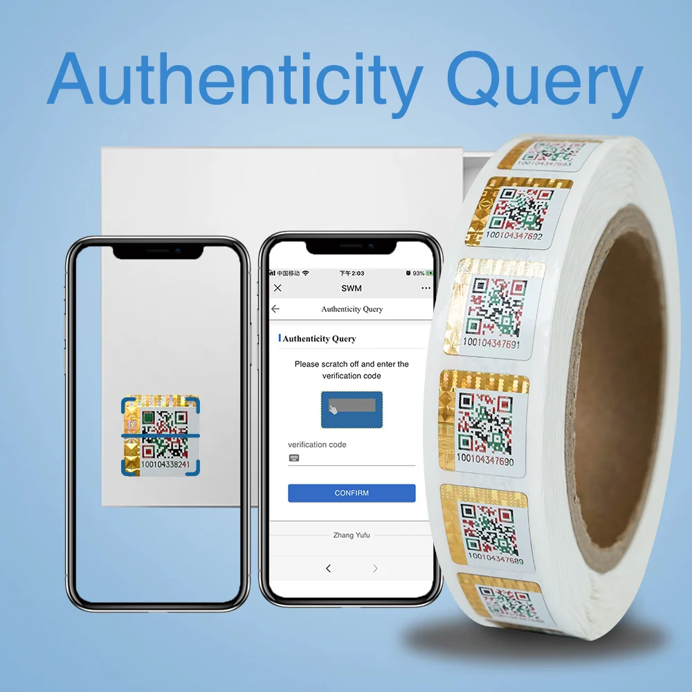 Tamper-Proof-3D-QR-Code-Sticker-Label-Free-Authenticity-Query-Software-System-1000-Units-19x21mm ...