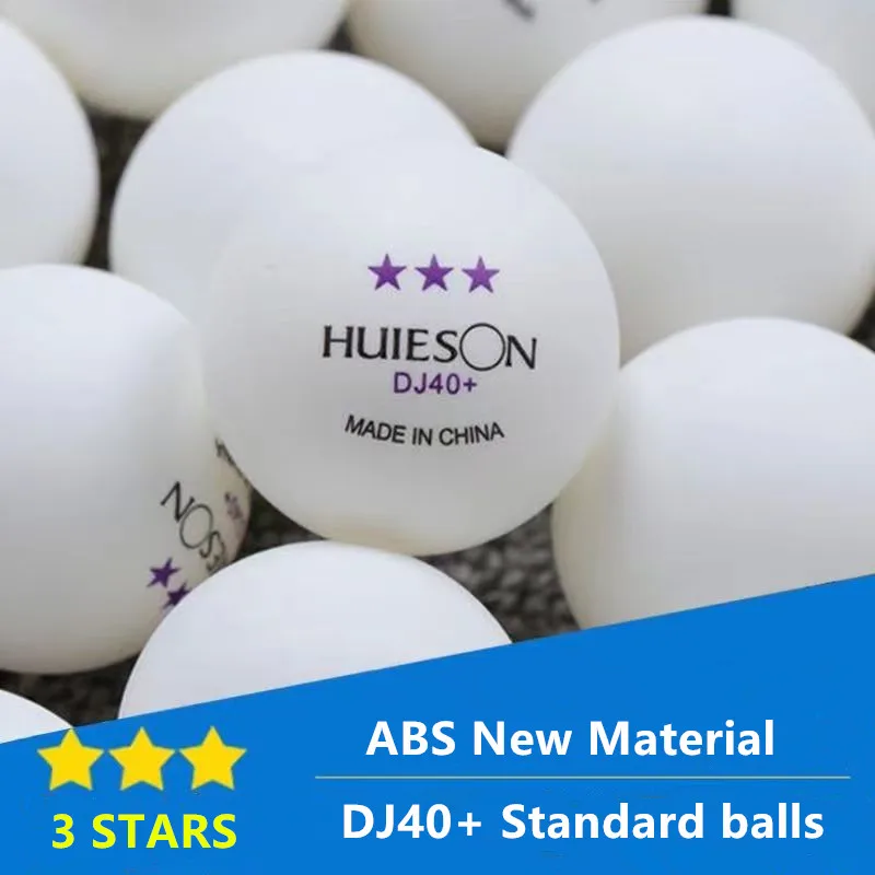 New Huieson DJ40+ 3 Stars ABS New Material Table Tennis Balls Professional Ping Pong Balls ...