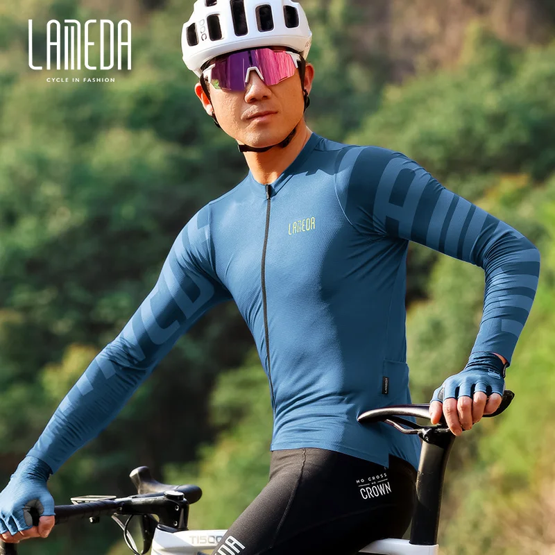 LAMEDA new summer cycling clothes men's quick drying long sleeved top road bike clothing cycling ...