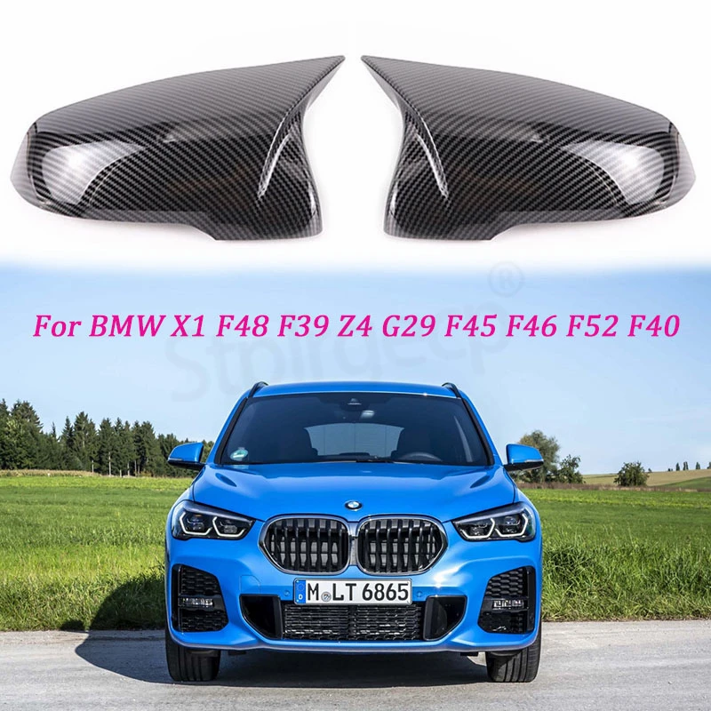 2pcs Glossy Black Side Wing modified Rearview Mirror Cover caps For BMW X1 F48 X2 F39 Z4 G29 2GT ...