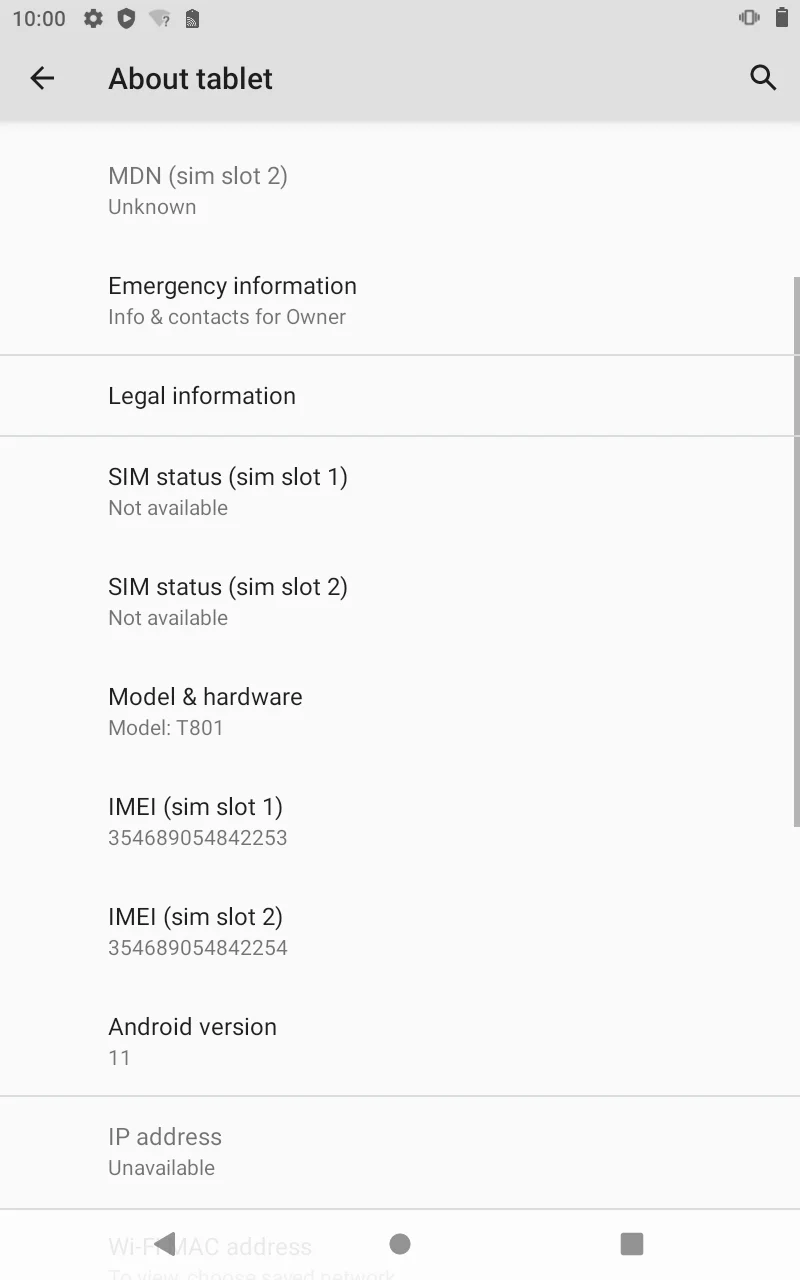 10.1 INCH T801 Android 11 Three Defense NFC Tablet 4GRAM 64GROM 4G LTE Phone Call MTK 6765 Octa ...