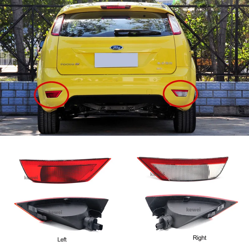 Rear Bumper Reflector Light For Ford Focus 2 Sedan Hatchback Function ...