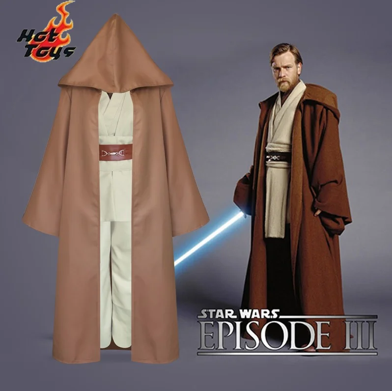 Wars Anakin Jedi Knight Cosplay Costume Hood Cape Anime Classic Movie ...