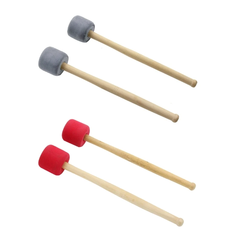 4Pcs-Drum-Mallet-Foam-Percussion-Instrument-Drumstick-Mallets-Handle ...
