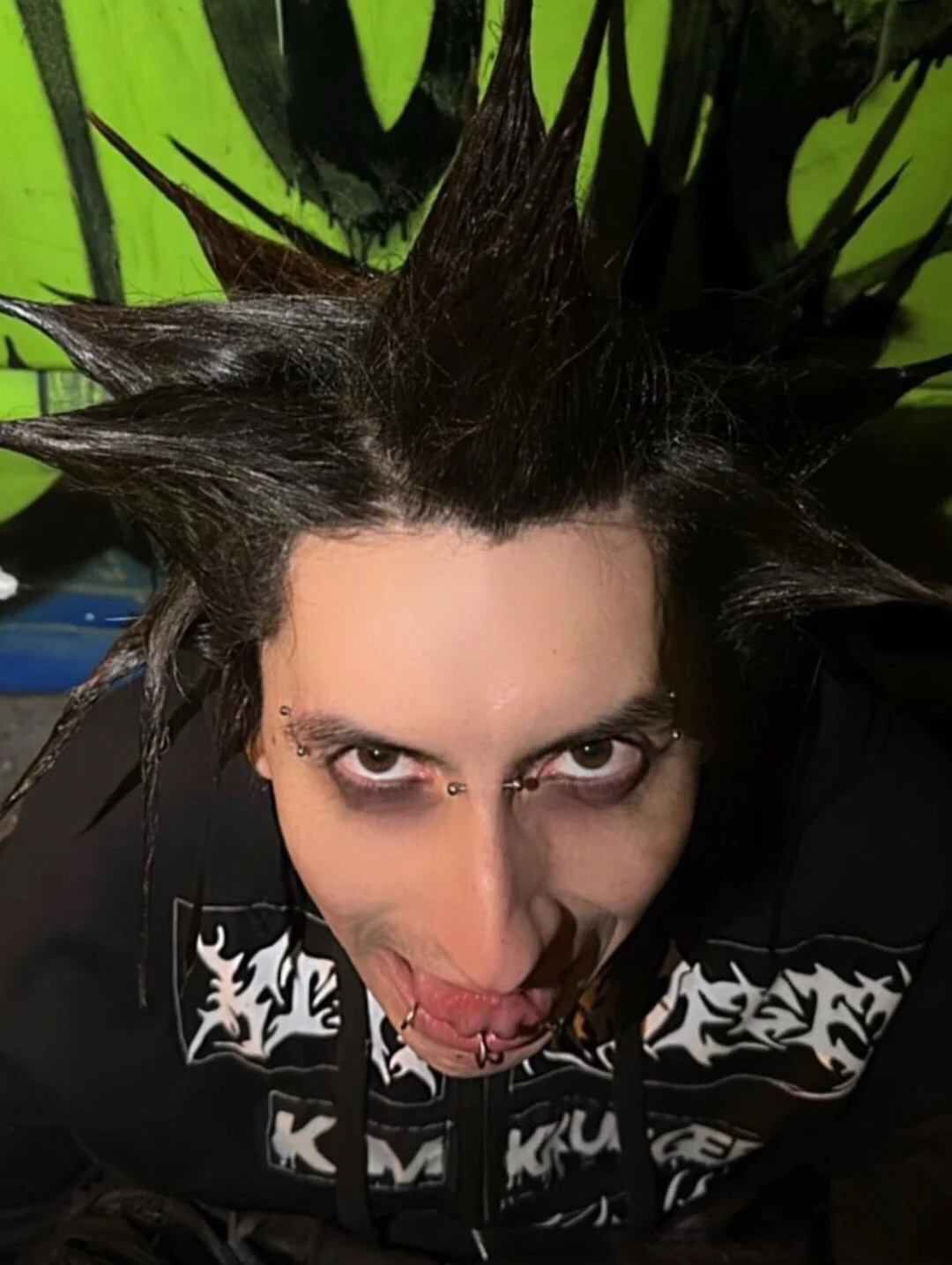 Kim-Krueger-Zipper-Three-Color-Pullover-Loose-Hooded-Sweatshirt-Opium ...