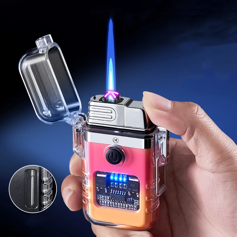 Waterproof-Lighter-Windproof-Lighter-Butane-Gas-Turbo-Electric ...