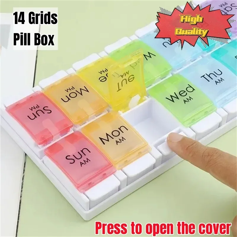7-14-Days-Weekly-Pillbox-Tablet-Holder-Medicine-Storage-Case-Drug ...