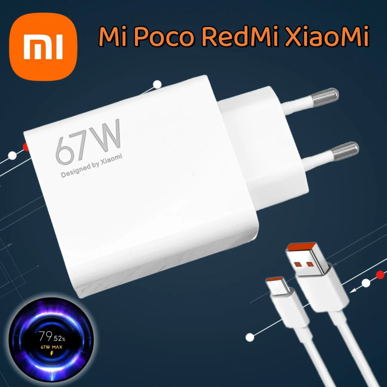 Original-Turbo-Charger-for-Xiaomi-USB-Type-C-Cable-Fast-Charger-for-Mi ...