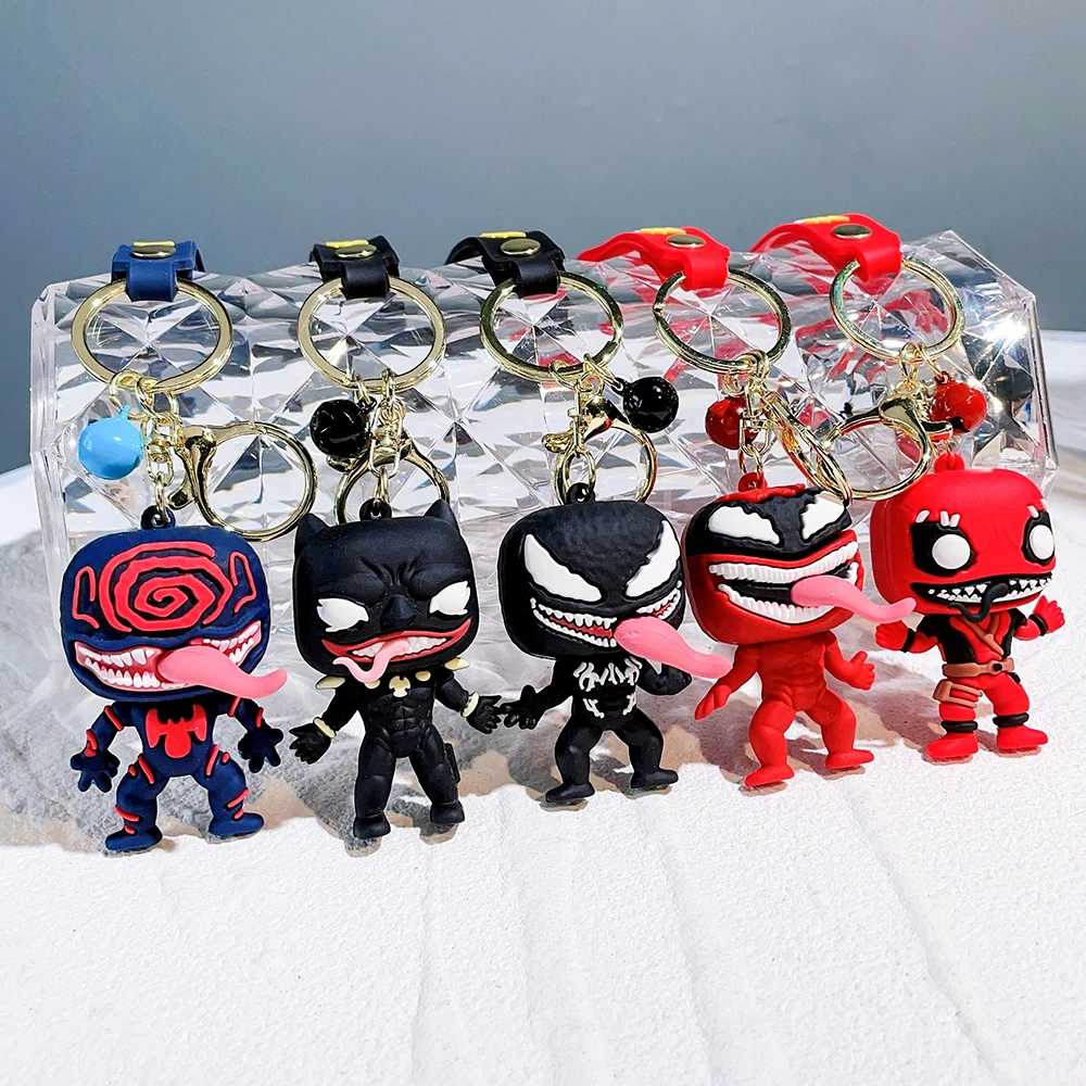 Marvel-Anti-Hero-Venom-Keychains-Cute-Deadpool-Silica-Gel-Keyrings ...