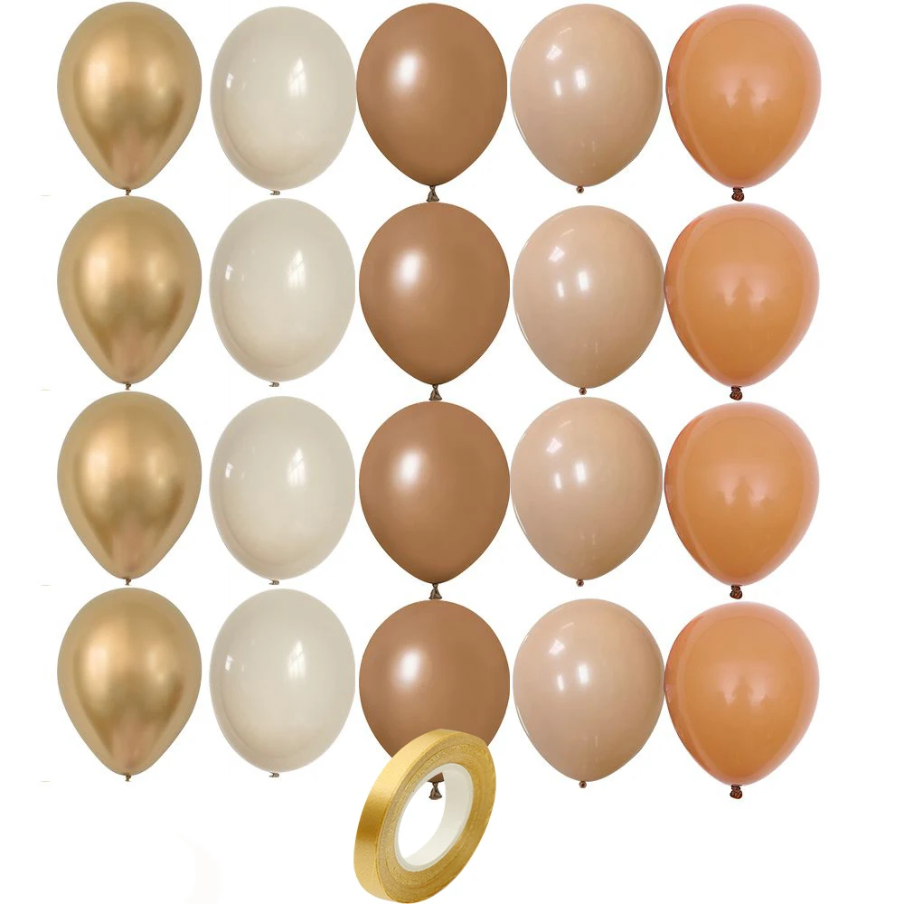 15-20PCS-10inch-Balloon-Kit-Retro-Vintage-Caramel-Khaki-Balloon-Set-for ...