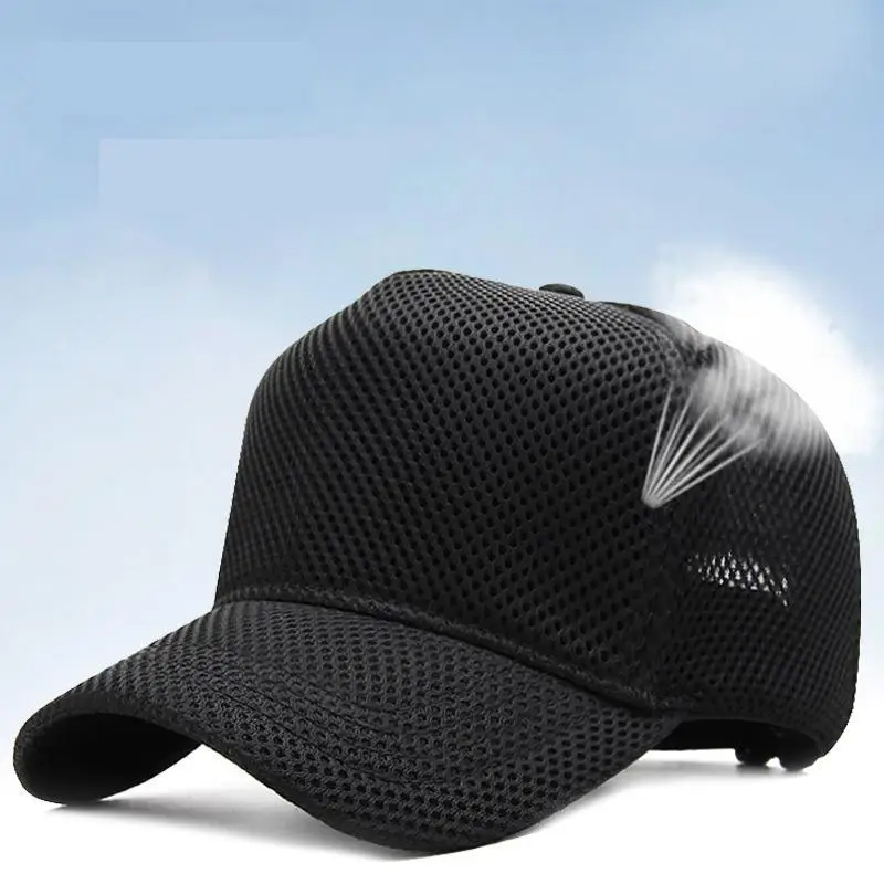 Full Mesh High Top Baseball Cap For Men And Women Summer Breathable ...