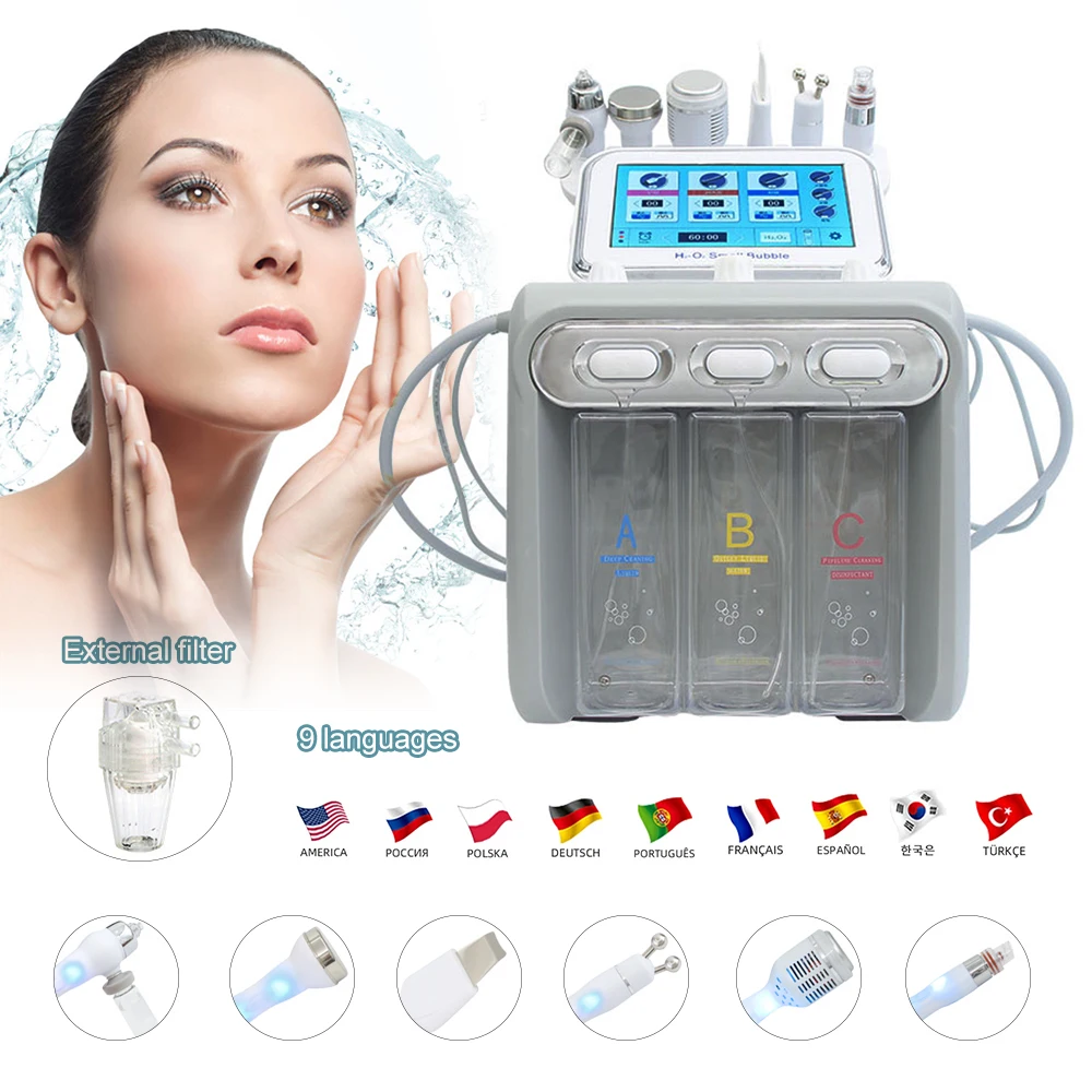 New-Water-Oxygen-Hydro-Dermabrasion-Machine-Facial-RF-Lifting-H2O2 ...