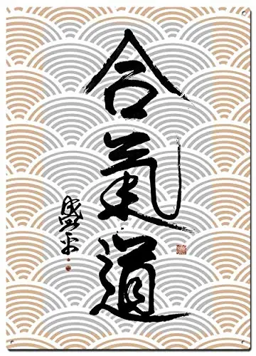 Aikido-Kanji-Metal-Tin-Signs-Aikido-Colorfast-Posters-Decorative-Signs ...