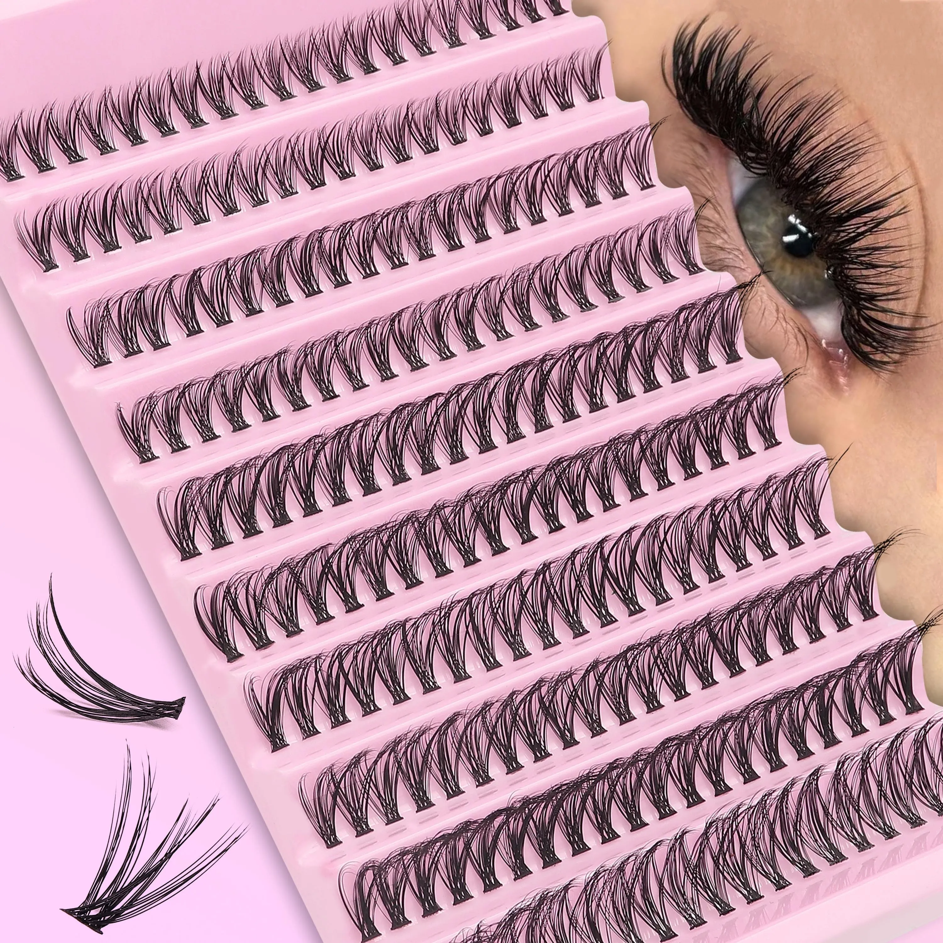 200pcs-30D-Cluster-False-Eyelashes-Set-DIY-Eyelash-Extensions-0-05mm ...