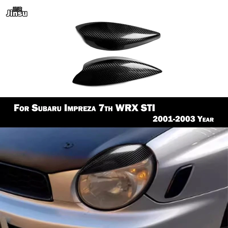 Carbon-Fiber-Glass-Headlight-Eyebrows-Cover-FRP-Black-Color-Front-Lamp ...