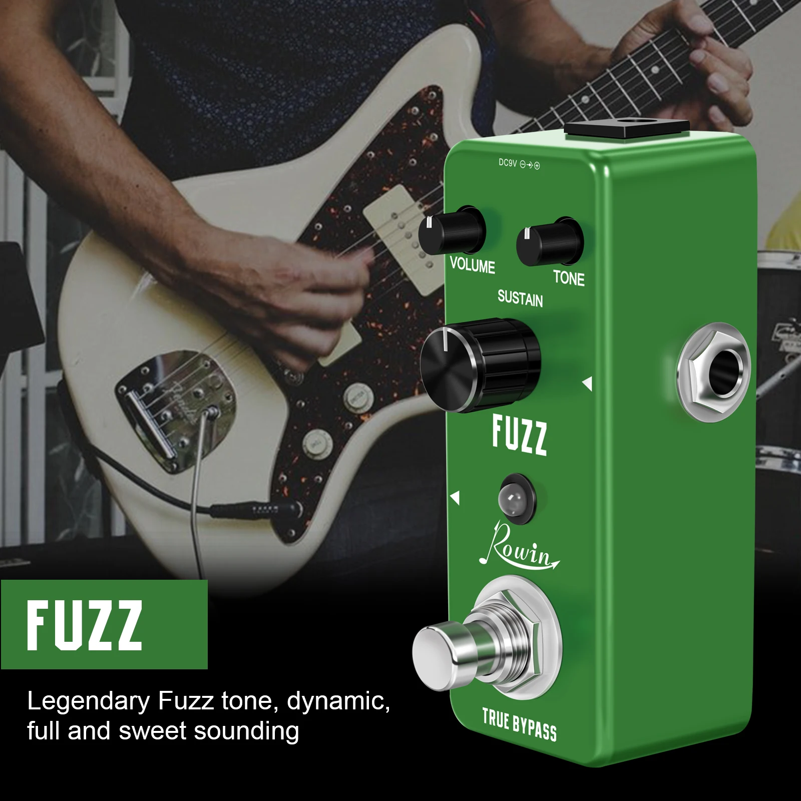Rowin-Fuzz-Guitar-Pedals-Analog-Classic-Fuzz-Effect-Pedal-Full-Metal ...