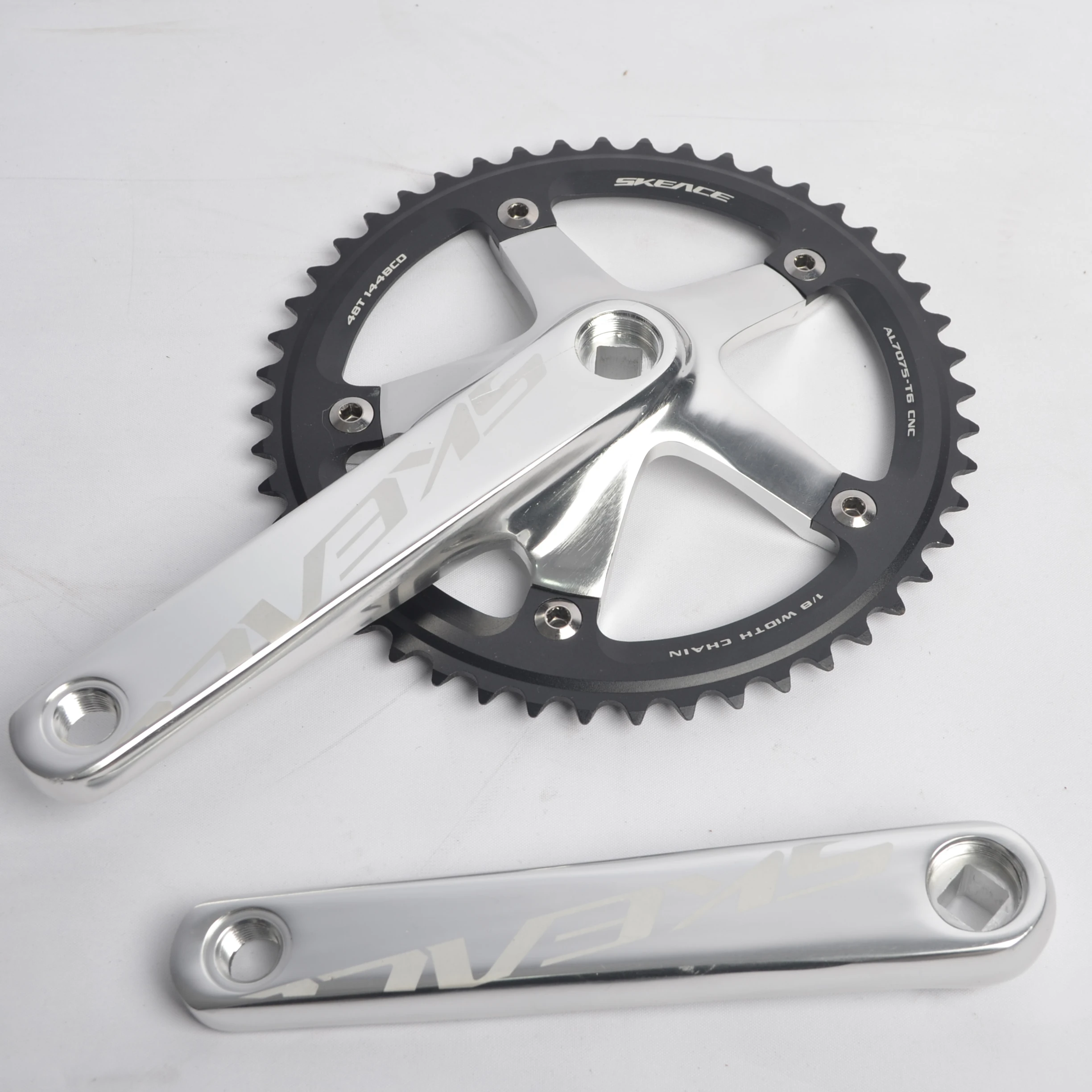 Skeace Bcd144mm Fixed Gear Bicycle Crankset Square Hole Axis Race Fixie ...