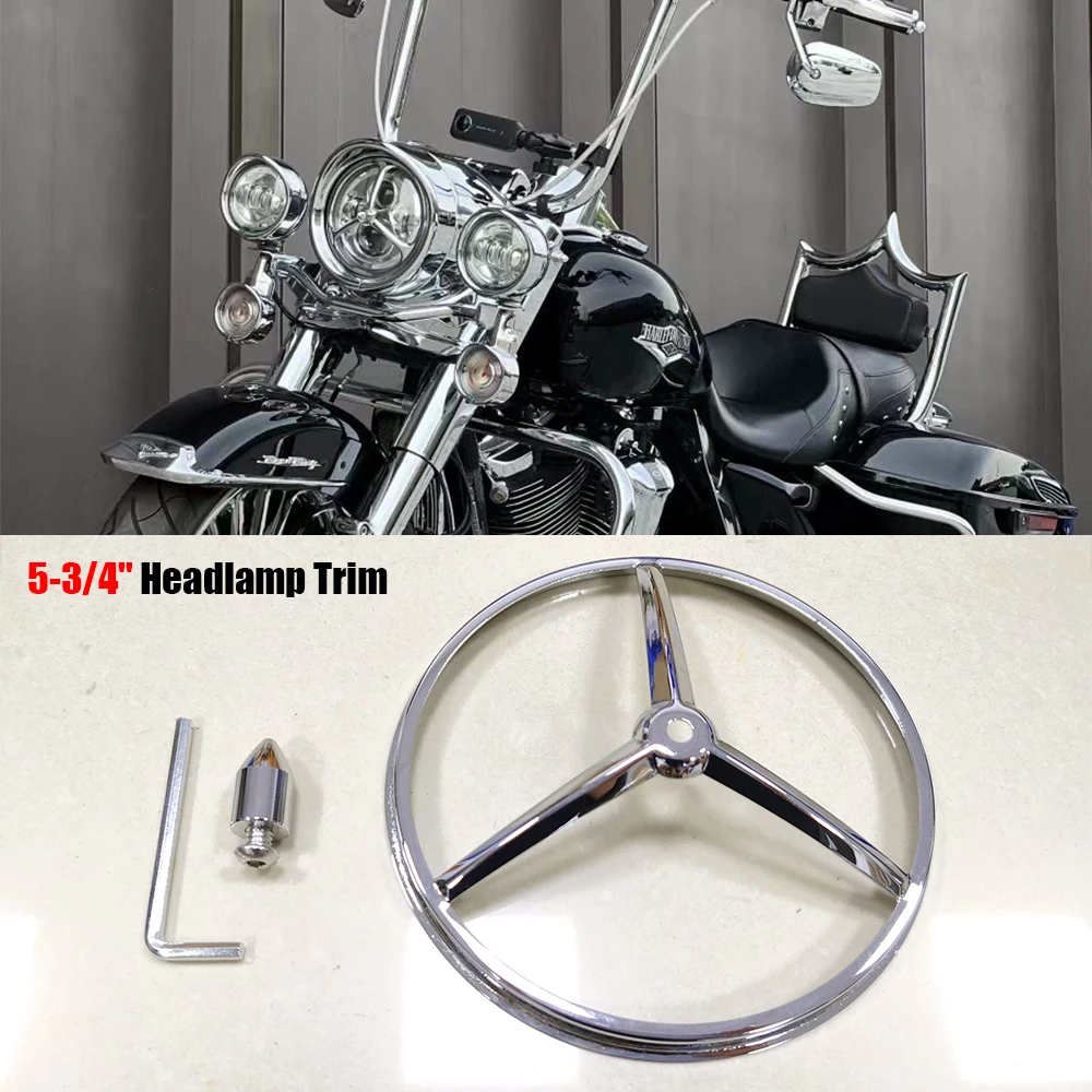 Motorcycle-5-3-4-5-75-Bullet-Style-Chrome-Headlamp-Headlight-Trim-For ...