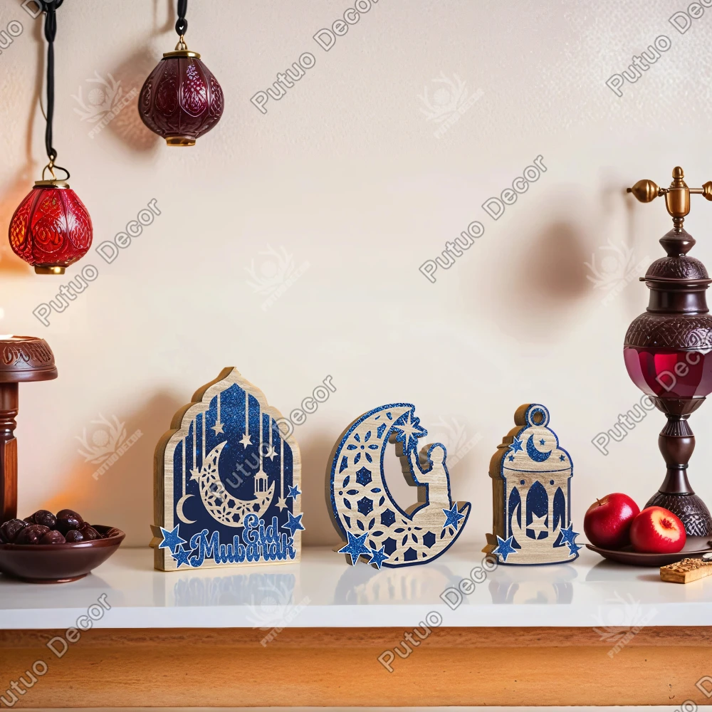 Putuo-Decor-1pc-Eid-Mubaiak-Moon-Dallah-Wooden-Sign-Table-Decor-Desktop ...