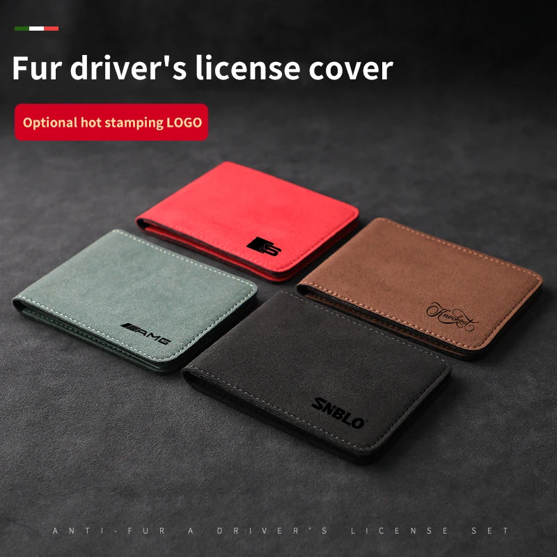 Universal-New-Driver-License-Holder-Suede-Leather-Card-Bag-For-Car ...