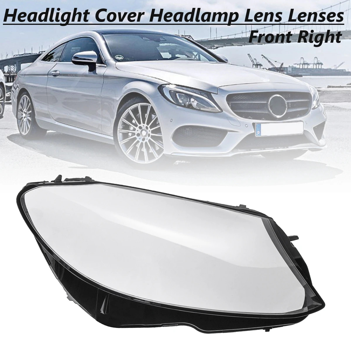 Car-Front-Headlamp-Headlight-Lens-Cover-For-Mercedes-Benz-W205-C180 ...
