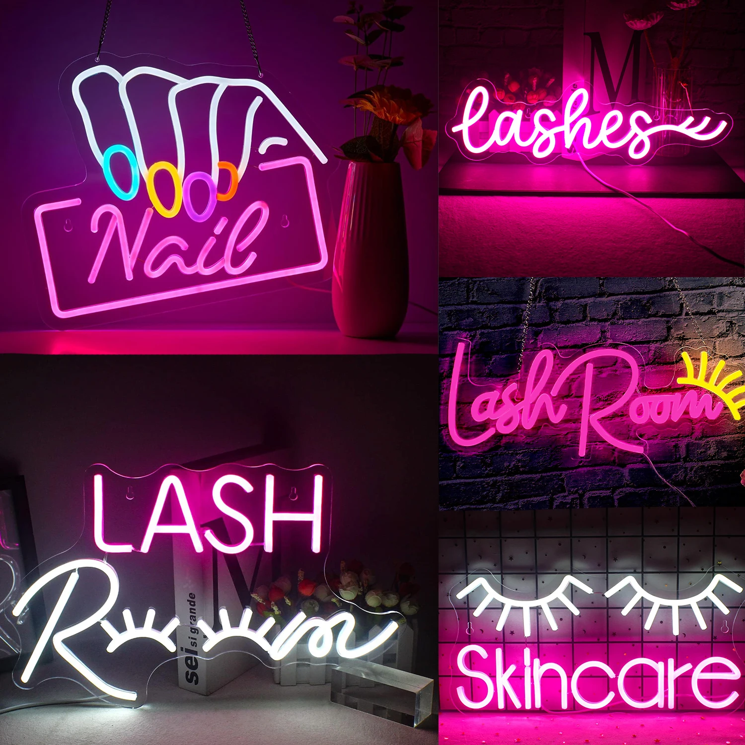 Lash Room Neon Lights Signs Lash Beauty Salon Gorgeous Lady Girls ...