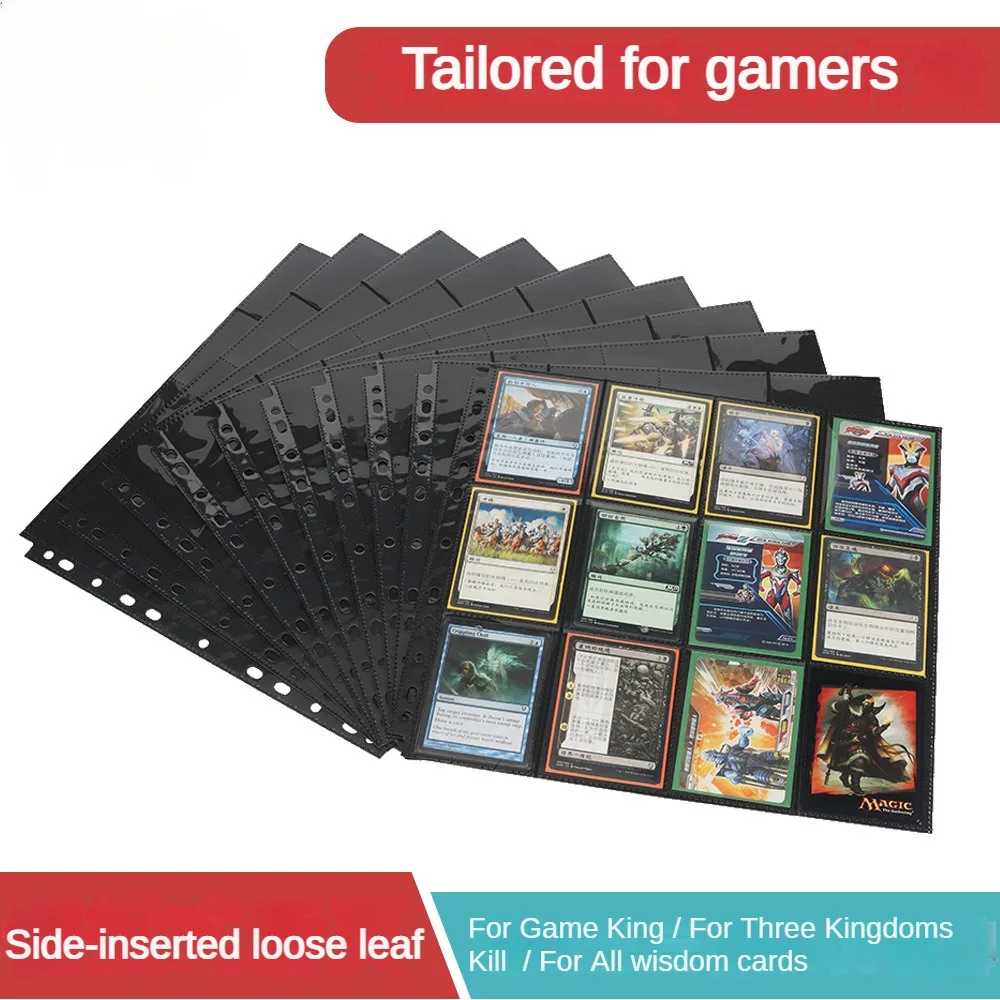 50pcs-Trading-Card-Sleeve-Pages-Premium-Binder-Game-Card-Book-12-Pocket ...