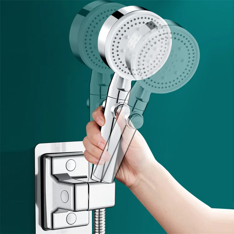 Shower-Head-Holder-Adjustable-Wall-Mounted-Bath-Bracket-Self-Adhesive ...