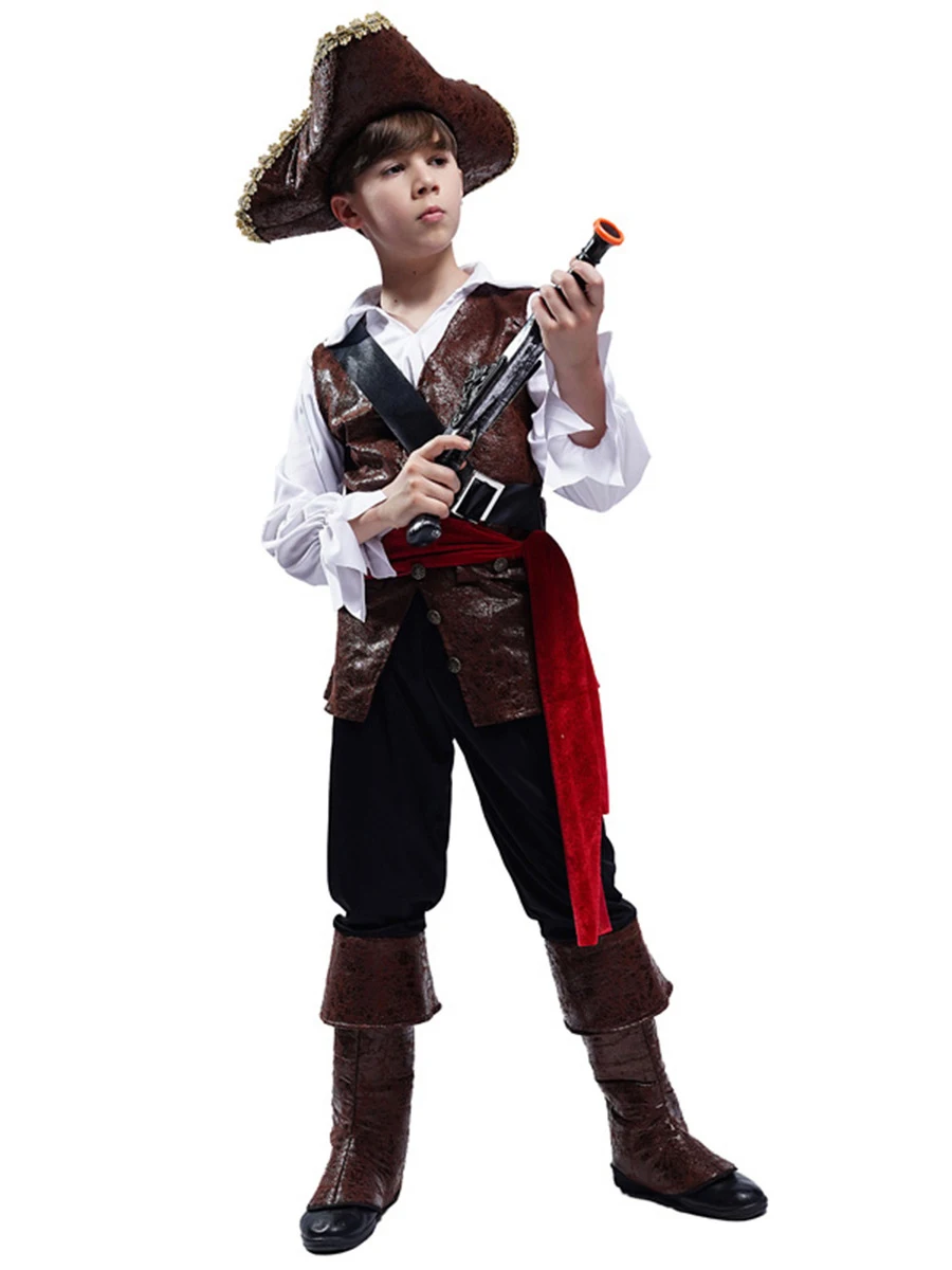 Halloween-Boy-Pirate-Costume-Children-Male-Pirate-Captain-Cosplay-Rave ...