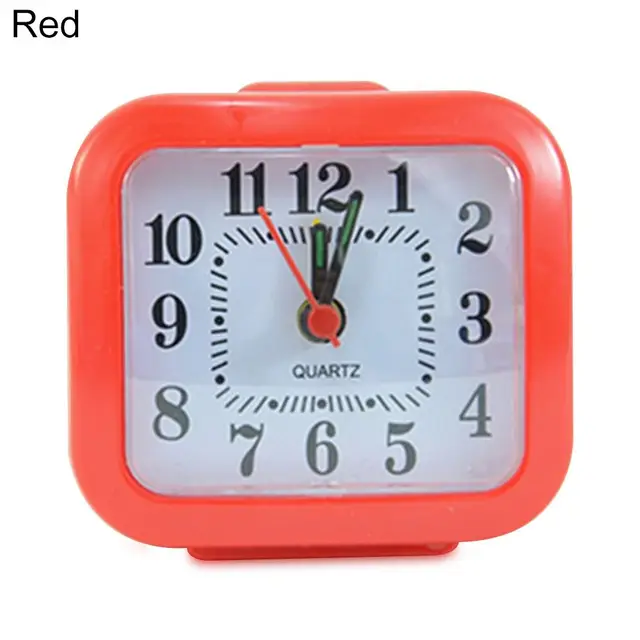 Bedside Small Silent No Tick Alarm Clock Quartz Battery Operated Wake ...